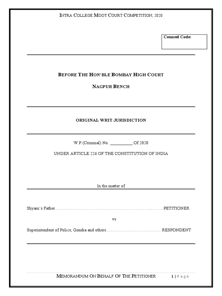 Petitioner Memo | PDF | Arrest | Police