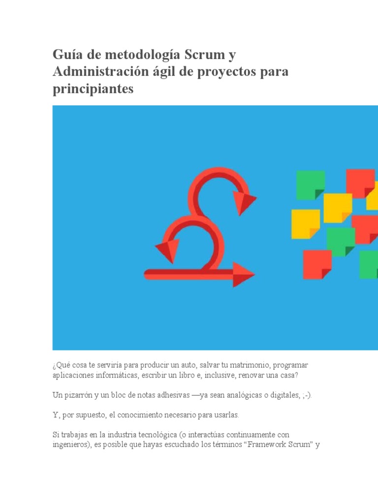 Guía básica de Scrum para principiantes | PDF | Scrum (desarrollo de ...