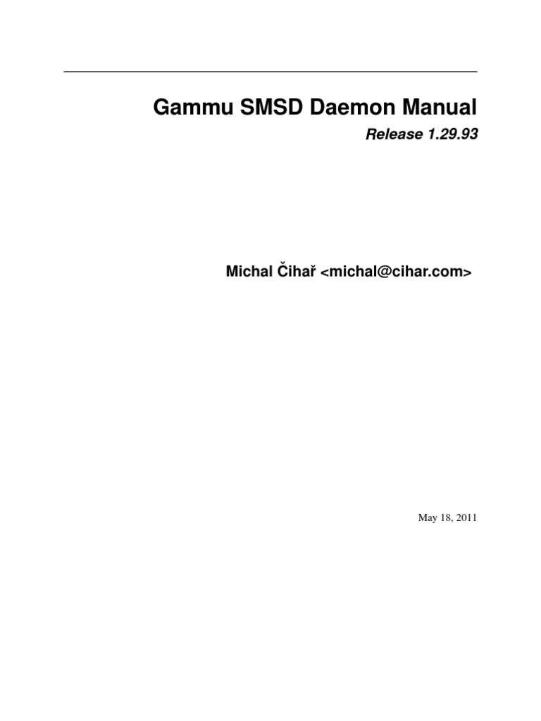 Gammu SMSD Daemon Guide | PDF | Microsoft Access | Microsoft Sql Server