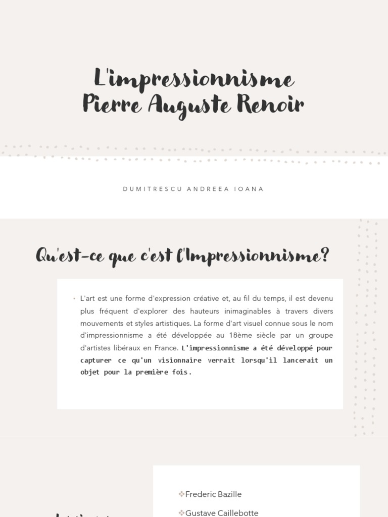 Pierre Auguste Renoir | PDF | Impressionnisme | Pierre-Auguste Renoir