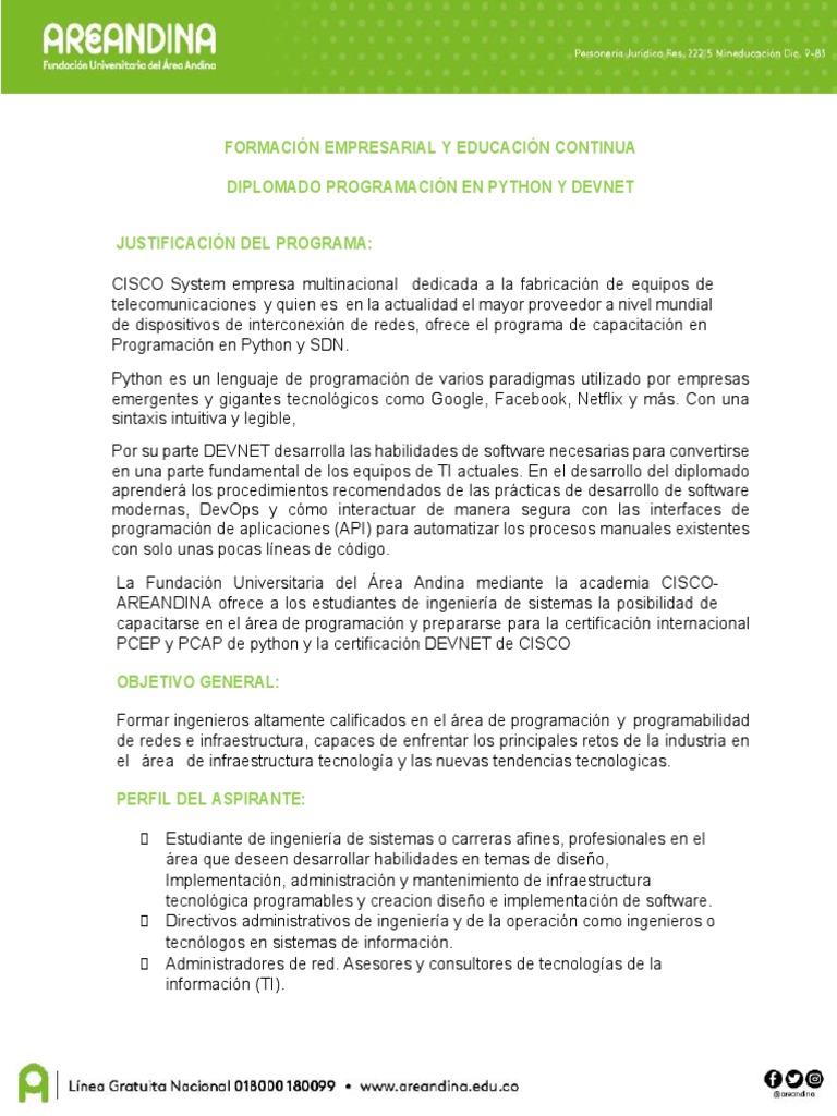 OG Diplomado Programación en Python y DEVNET | PDF | Python (lenguaje ...