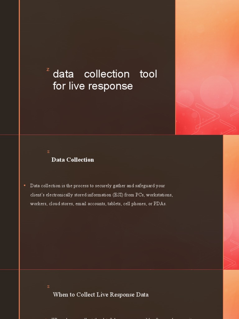 Data Collection Tool For Live Response | PDF | Computer Data Storage ...