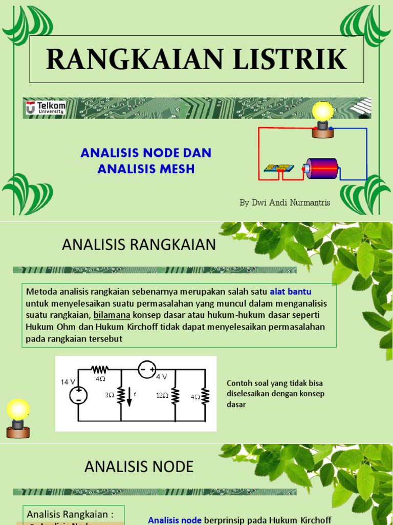 Rangkaian Listrik Analisis Node Dan Analisis Mesh | PDF