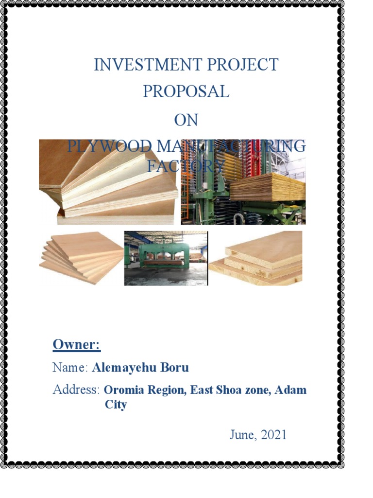 Investment Project Proposal ON Plywood Manufacturing Factory | PDF ...