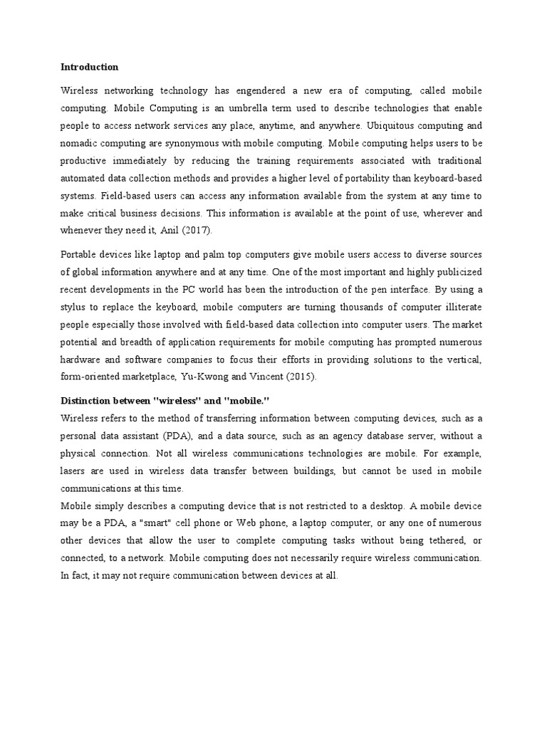 A Seminar Report | PDF | Computer Network | Mobile Computing