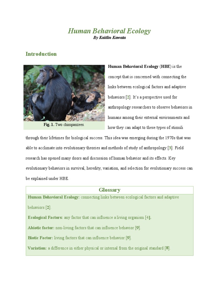 Human Behavioral Ecology Definition | Download Free PDF | Natural ...