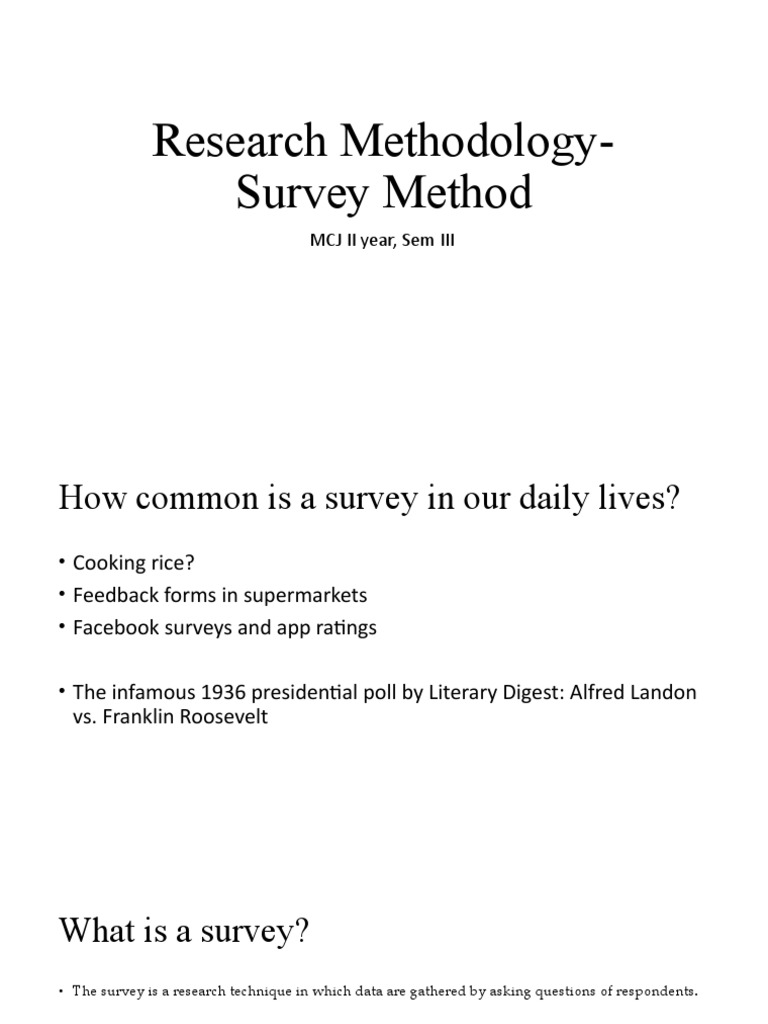 Survey Research Methods | PDF | Survey Methodology | Questionnaire
