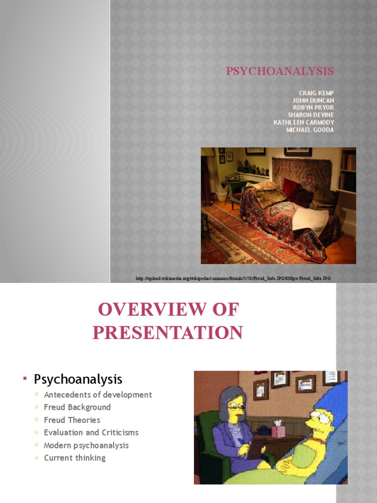 Psychoanalysis: Craig Kemp John Duncan Robyn Pryor Sharon Devine ...