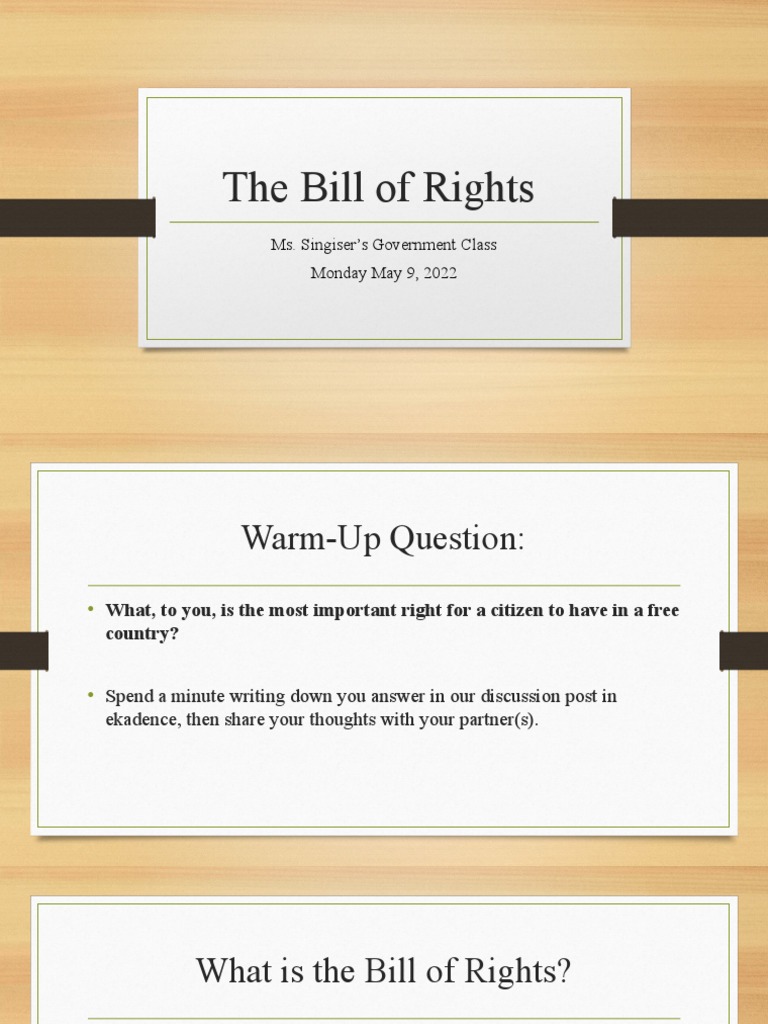The Bill of Rights Powerpoint | PDF