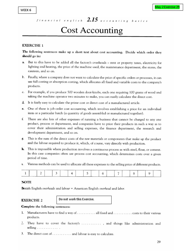 Exercises Week 6 | PDF