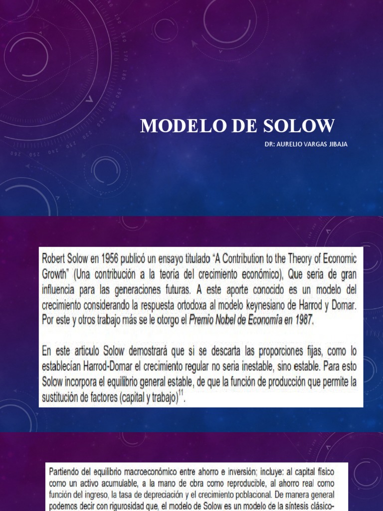 Modelo de Solow | PDF | Crecimiento económico | Capital (economía)