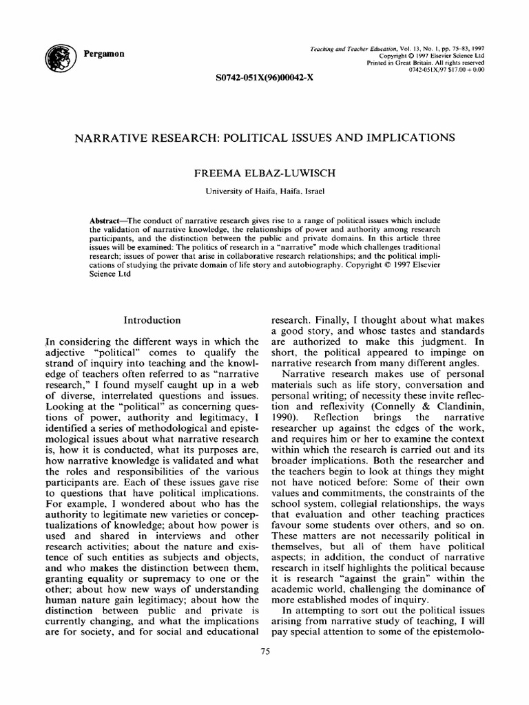 Narrative Research | PDF | Narrative | Theory