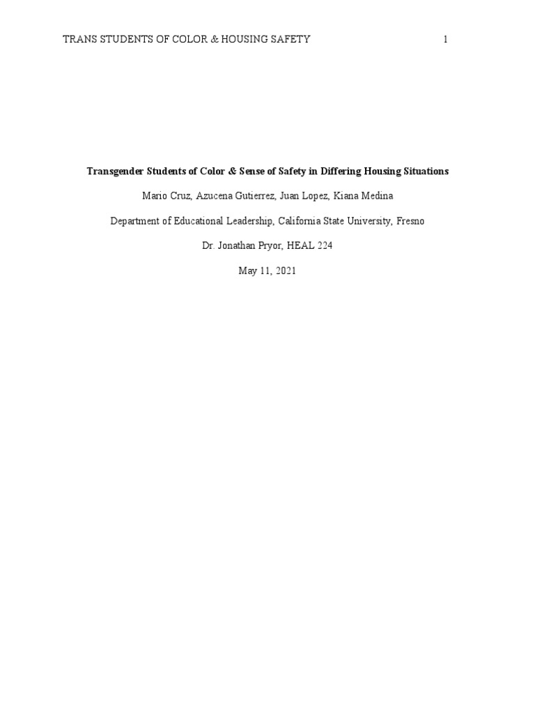 Heal 224 Final Group Research Paper 2 | PDF | LGBTQIA+ Studies ...