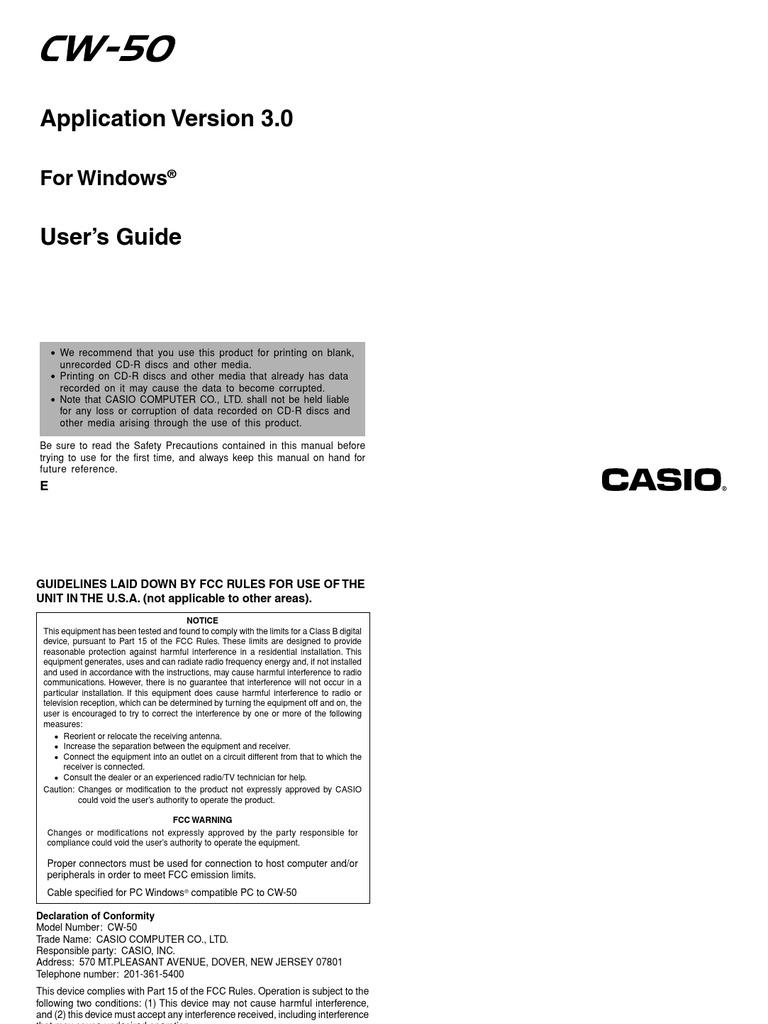 CW50ver301E UsersGuide | PDF | Page Layout | Microsoft Windows