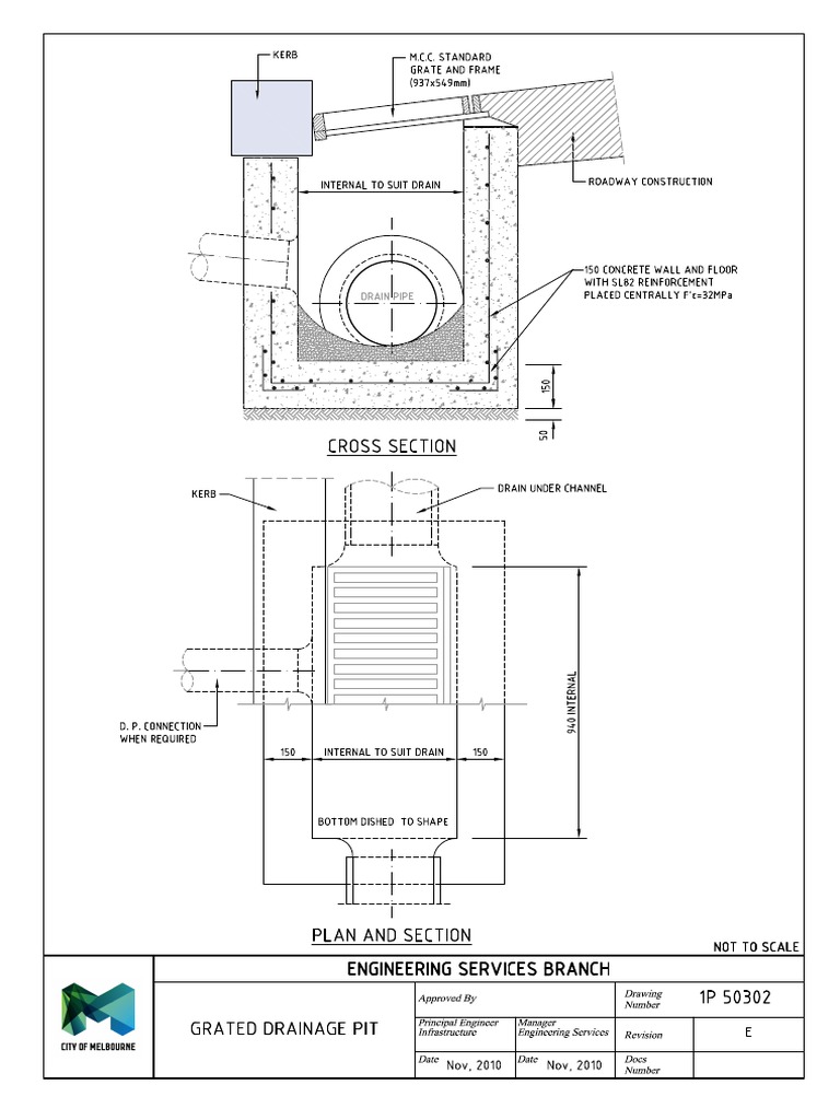 Drawing 50302e Grated Drainage Pit | PDF