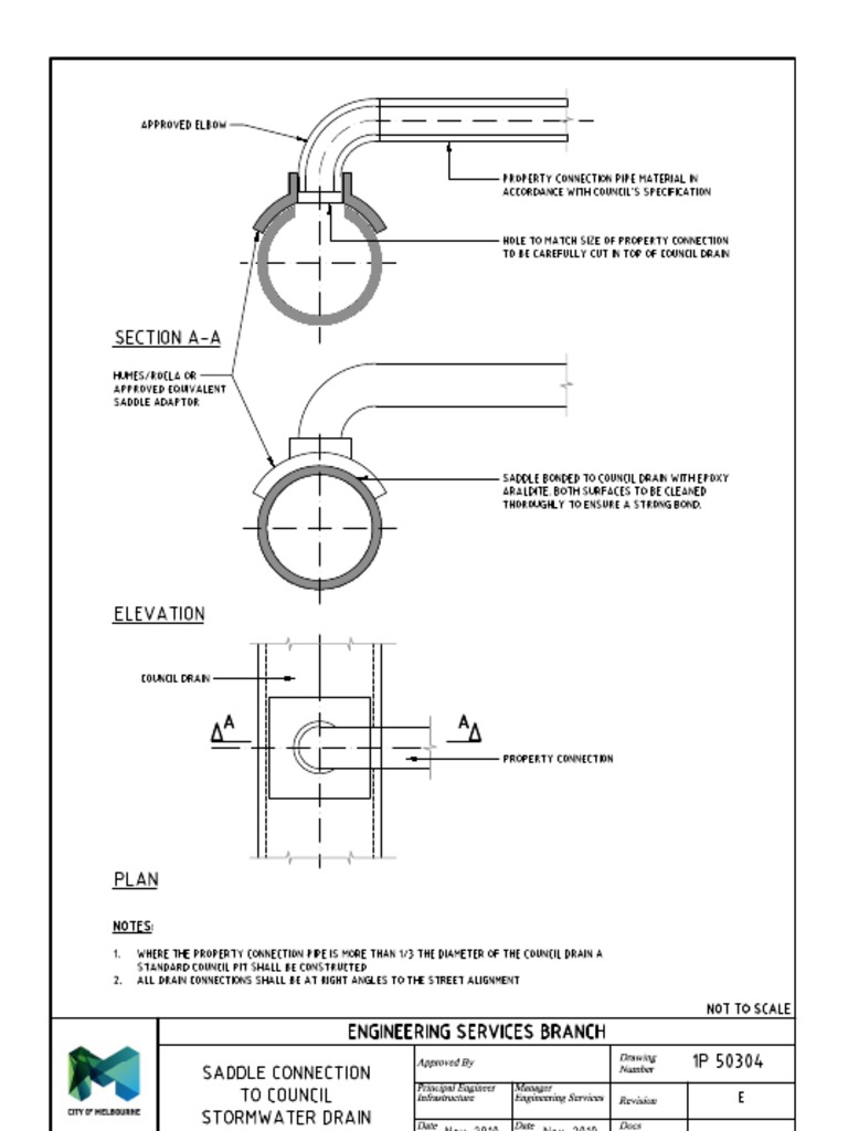 Drawing 50304e Saddle Connection Council Stormwater | PDF