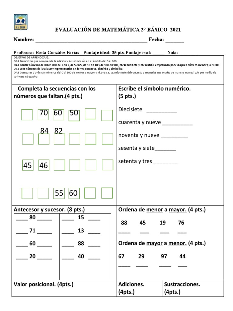 Números y Operaciones | PDF