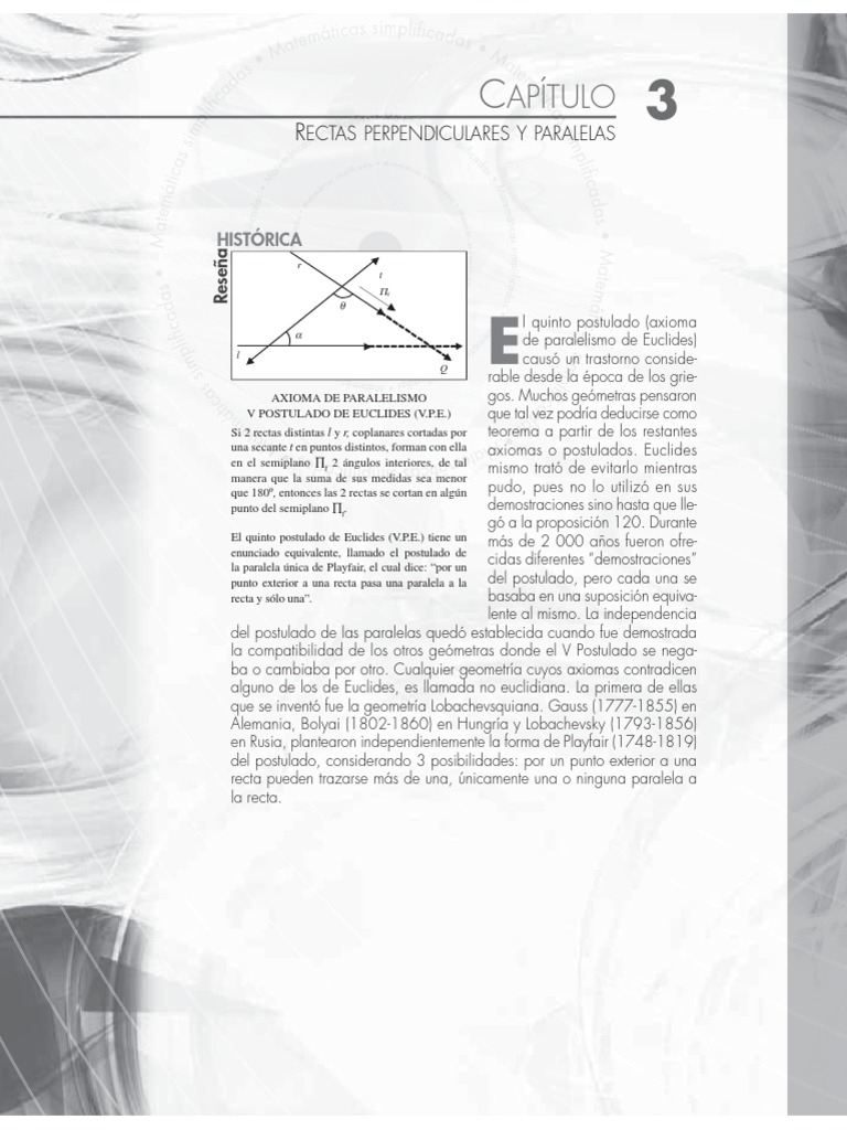 Rectas Perpendiculares y Paralelas | PDF | Ángulo | Perpendicular