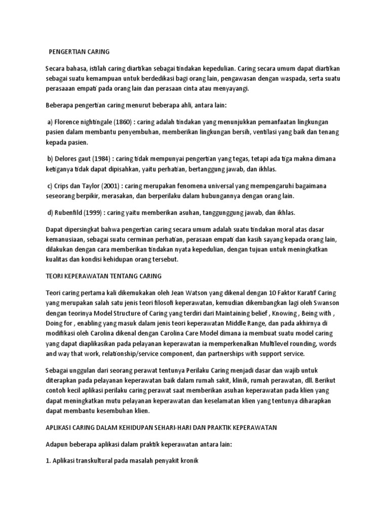 PENGERTIAN CARING-WPS Office | PDF