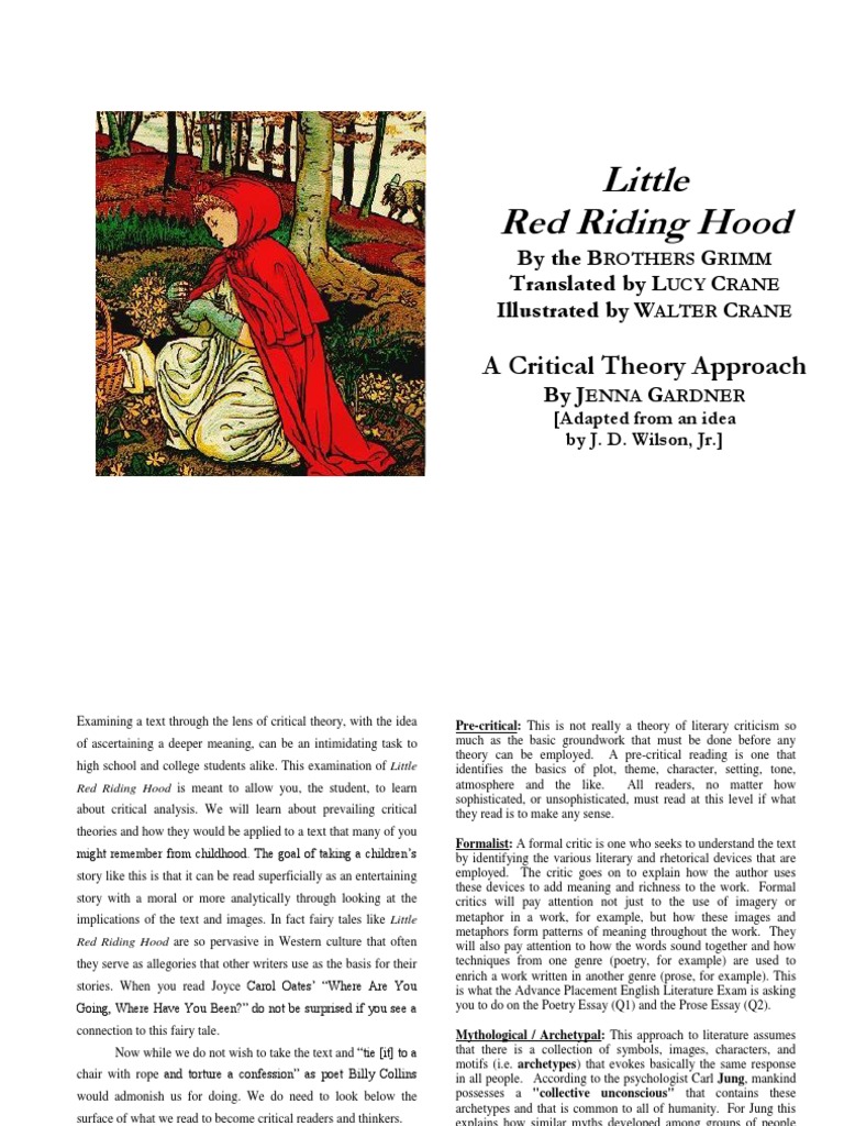Literary Criticismthru Fairy Tale RRH | PDF | Id | Little Red Riding Hood