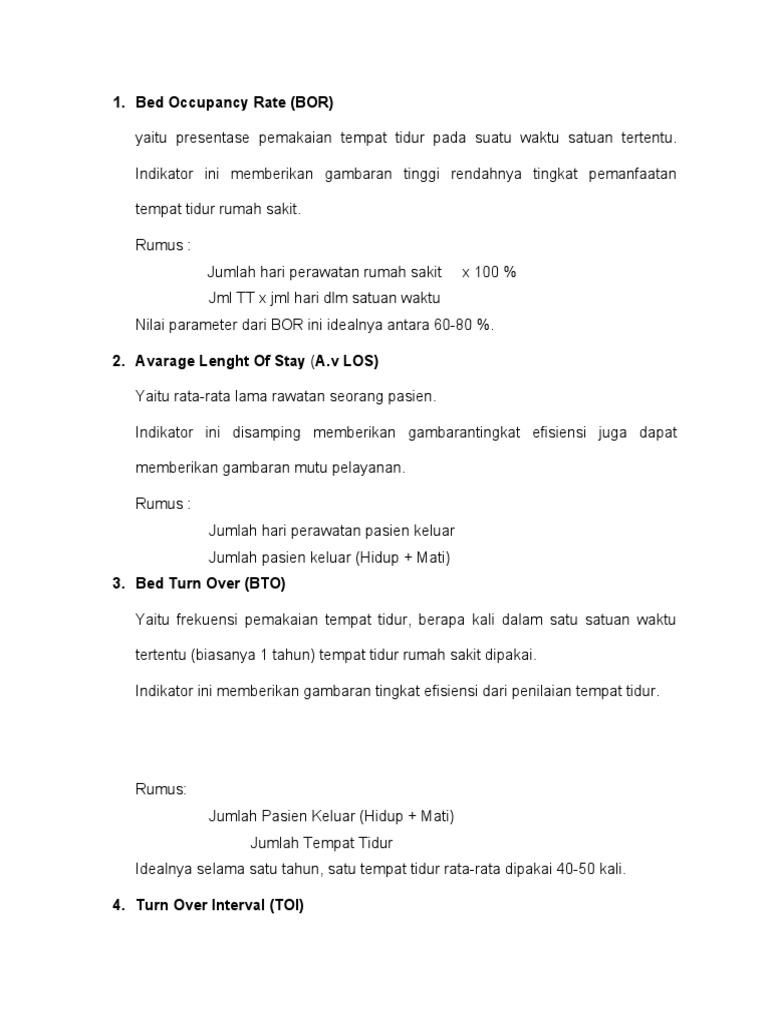 Bed Occupancy Rate | PDF