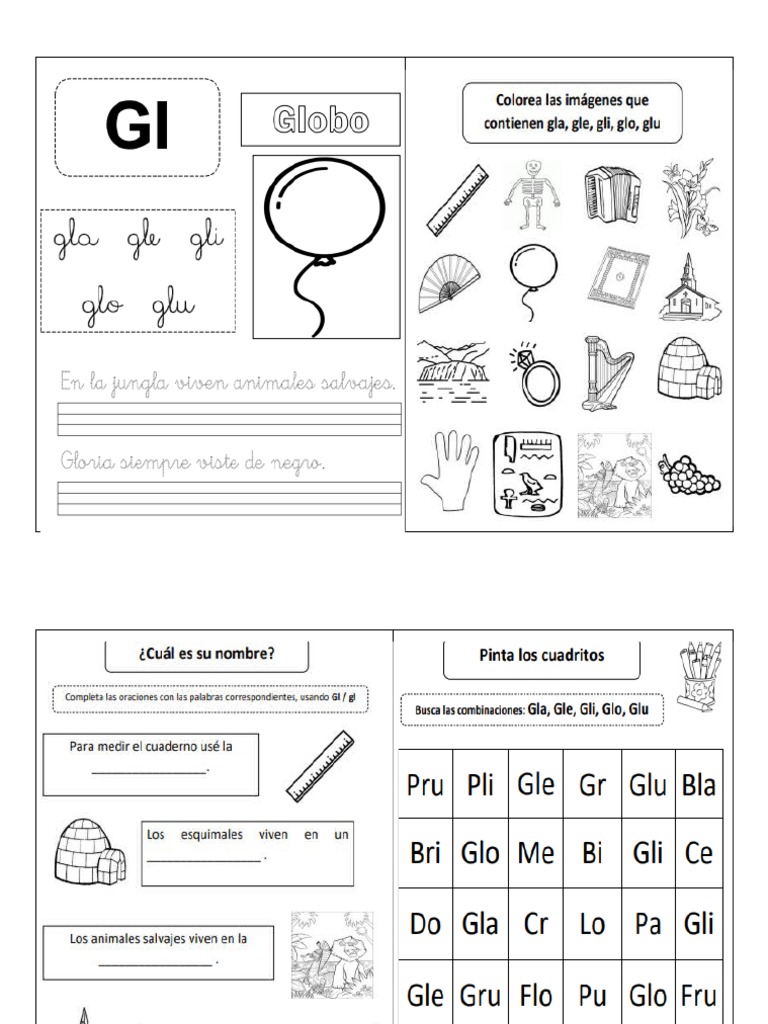 Grupos Consonánticos GR-GL | PDF