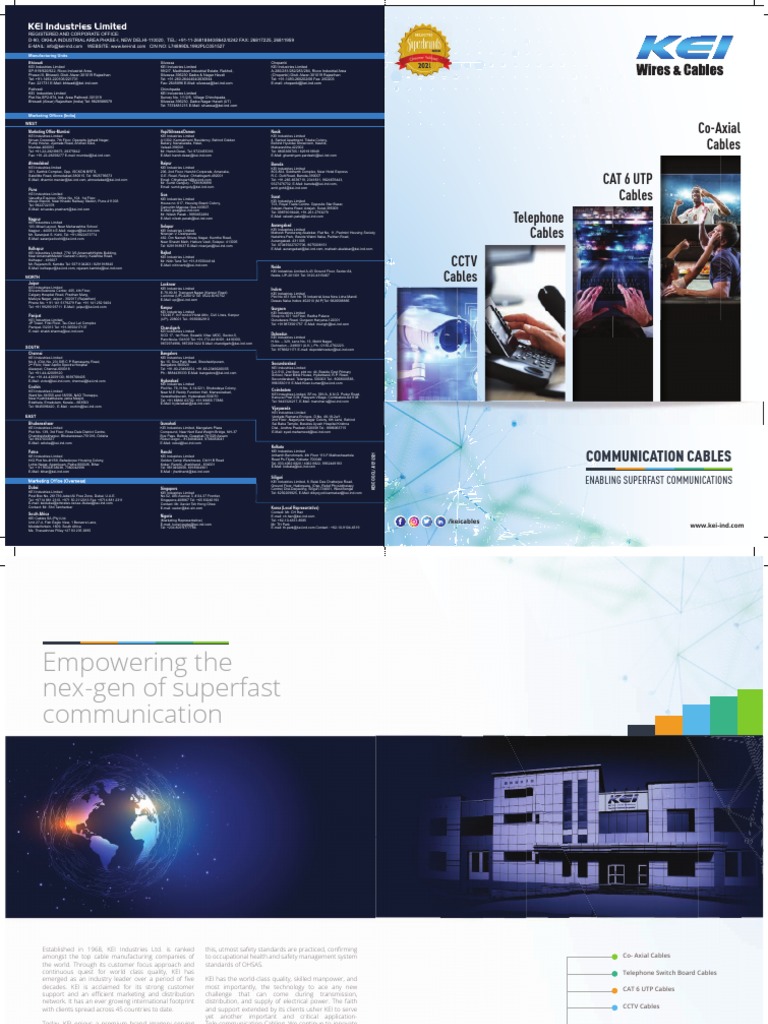 Kei Communication Cable Catalogue | PDF | Coaxial Cable | Electrical ...