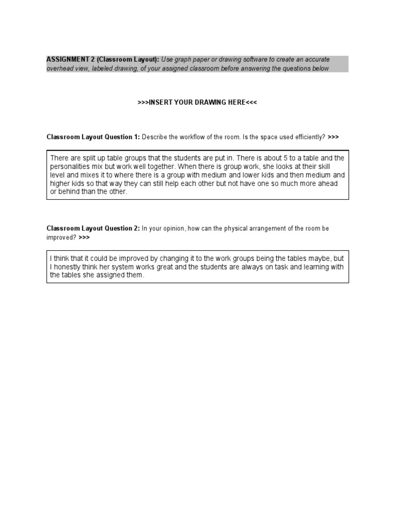 ASSIGNMENT 2 (Classroom Layout) | PDF