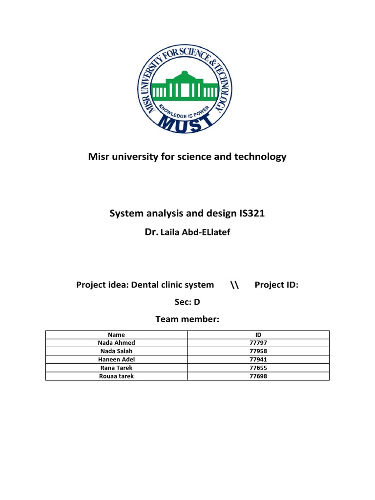 Dental Clinic System Pdf Dentistry Clinic