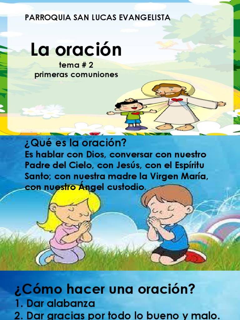 La Oración Tema 2 Primera Comunión | PDF