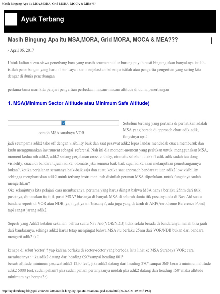 Masih Bingung Apa Itu MSA, MORA, Grid MORA, MOCA MEA | PDF | Metode ...