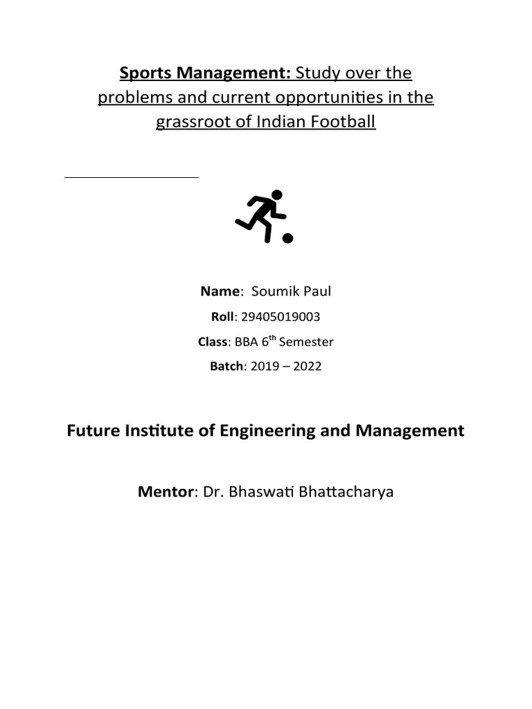 Sports Management Report | PDF | Sports | Census