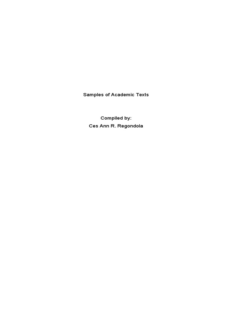 Examples of Academic Text Structures | PDF | Reading Comprehension | Idea
