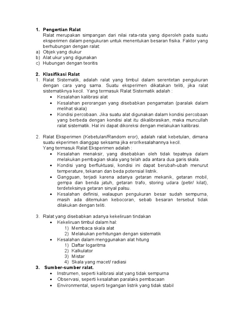 Pengertian Ralat | PDF