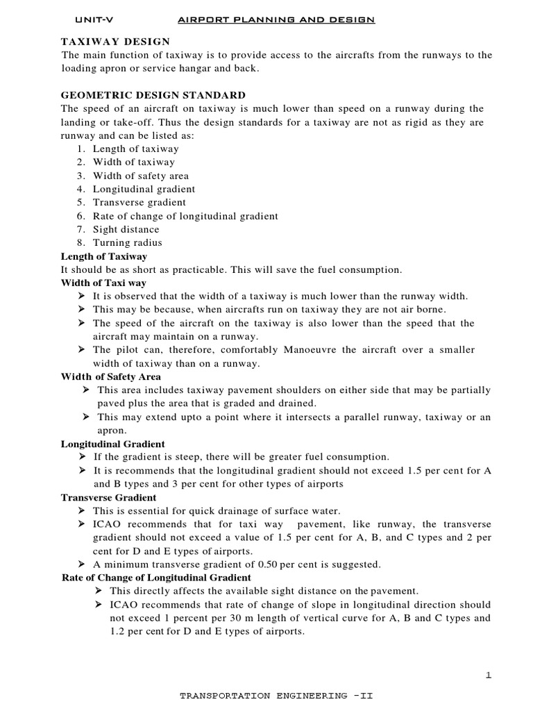 Airport Planning and Design Unit 5 | PDF | Airport | Runway