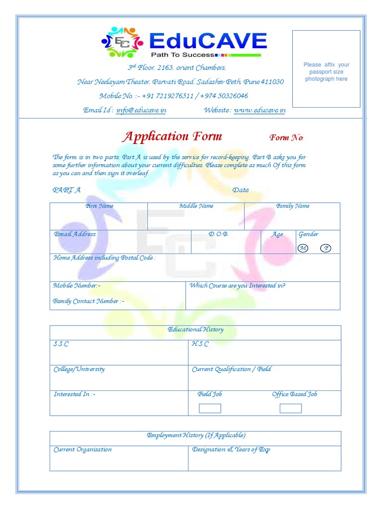 EduCAVE - Students Application Form 2 | PDF | Communication