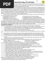 Top Ten Relational Needs Question Aire: Strongly Disagree Disagree Not Sure Ag e Strongly | PDF ...