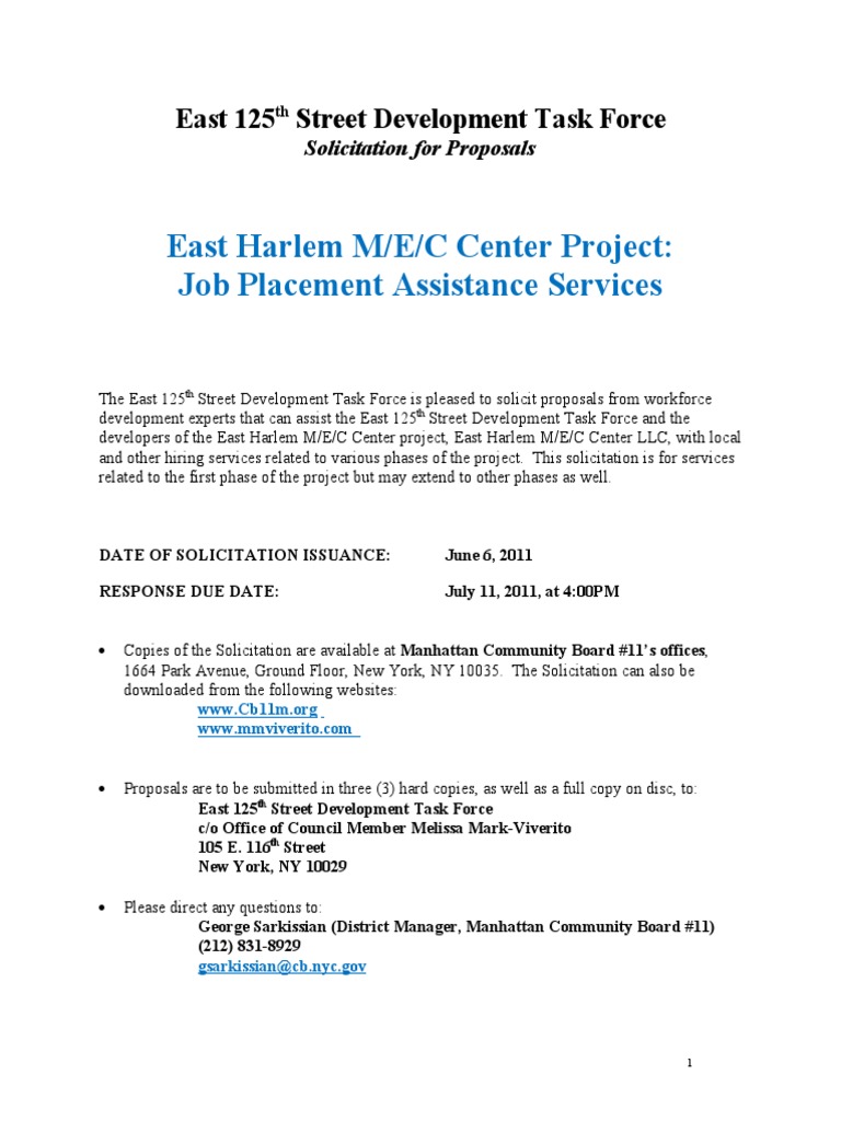 Solicitation For Employment Services-Taskforce-Final | PDF | Employment ...