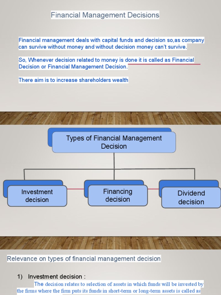 Types of Financial Management Decisions | PDF | Career & Growth | Business