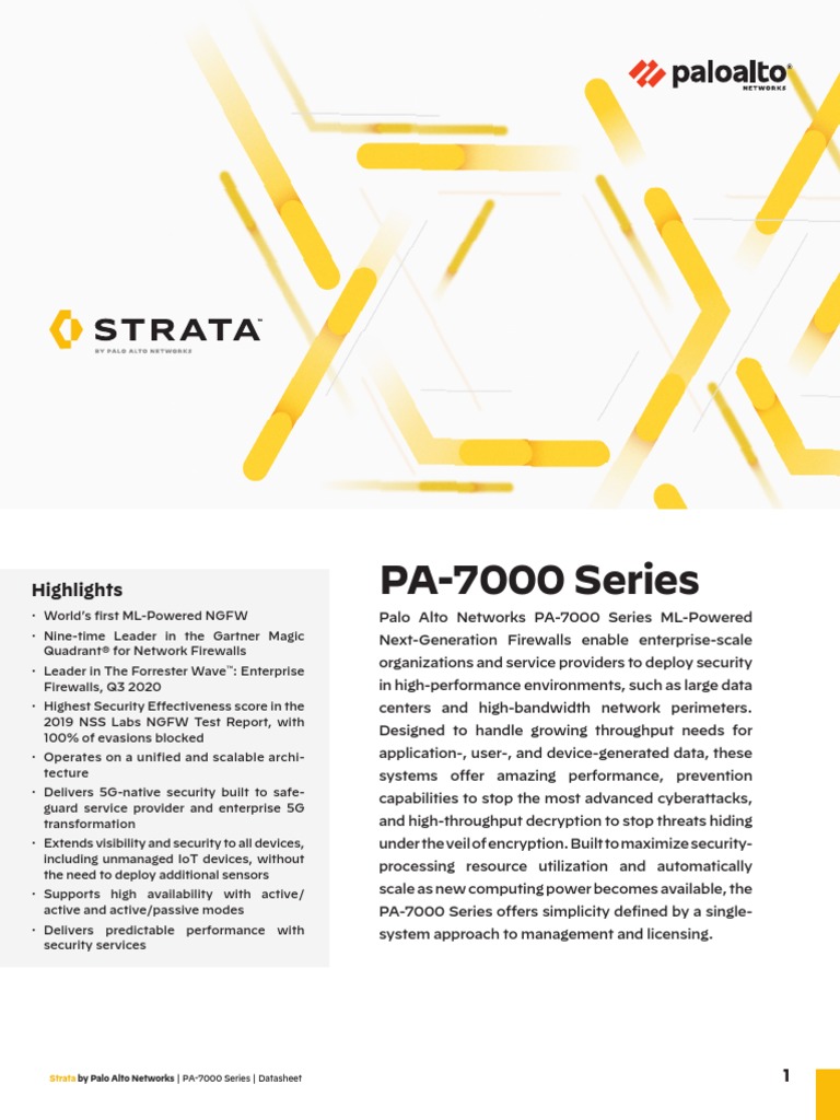 Pa 7000 Series Ds | PDF | Transport Layer Security | Ip Address