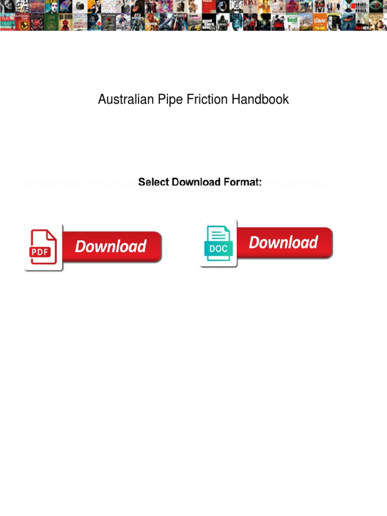 Australian Pipe Friction Handbook | PDF