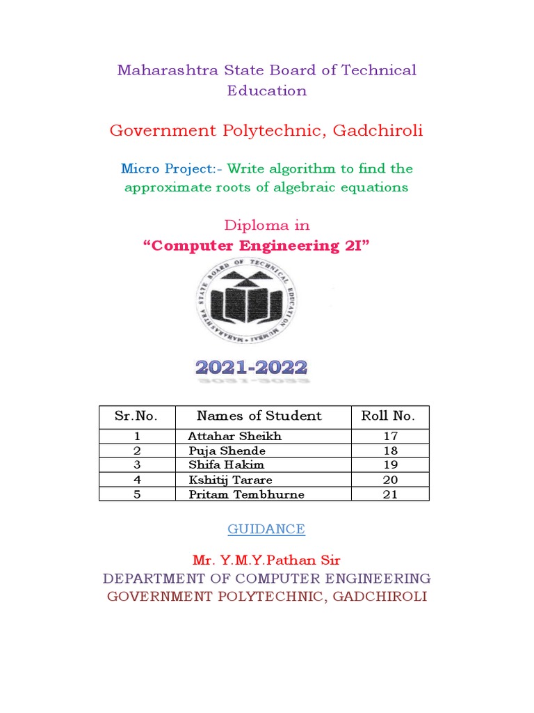 Maths Micro Project Semester 2 | PDF | Polynomial | Elementary Mathematics