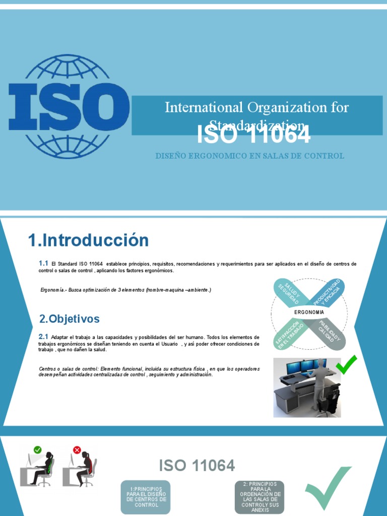 ISO 11064 Part 1-2-3-4-6-7 | PDF | Factores humanos y ergonomía | Diseño