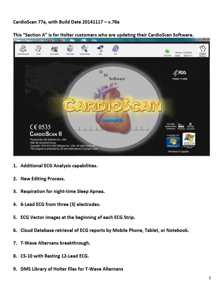 CardioScan 78a Manual Holter | PDF