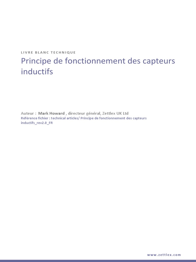 Zettlex - Principe de Fonctionnement Des Capteurs Inductifs - Rev2.0 ...