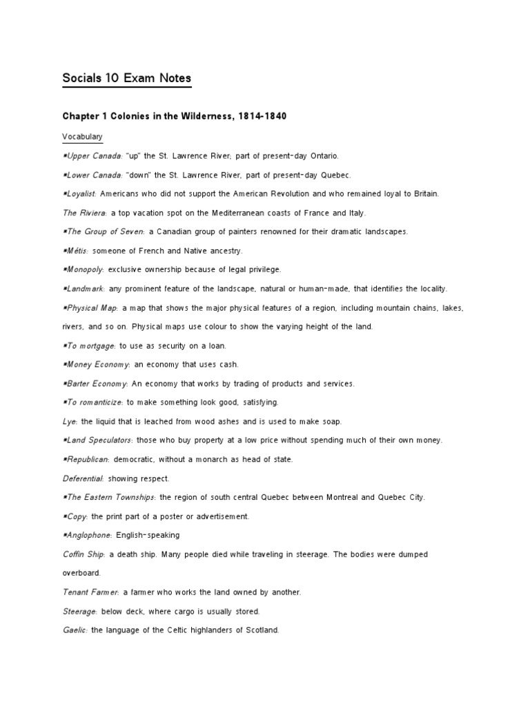 Socials 10 Exam Notes | PDF | Rock (Geology) | Plate Tectonics