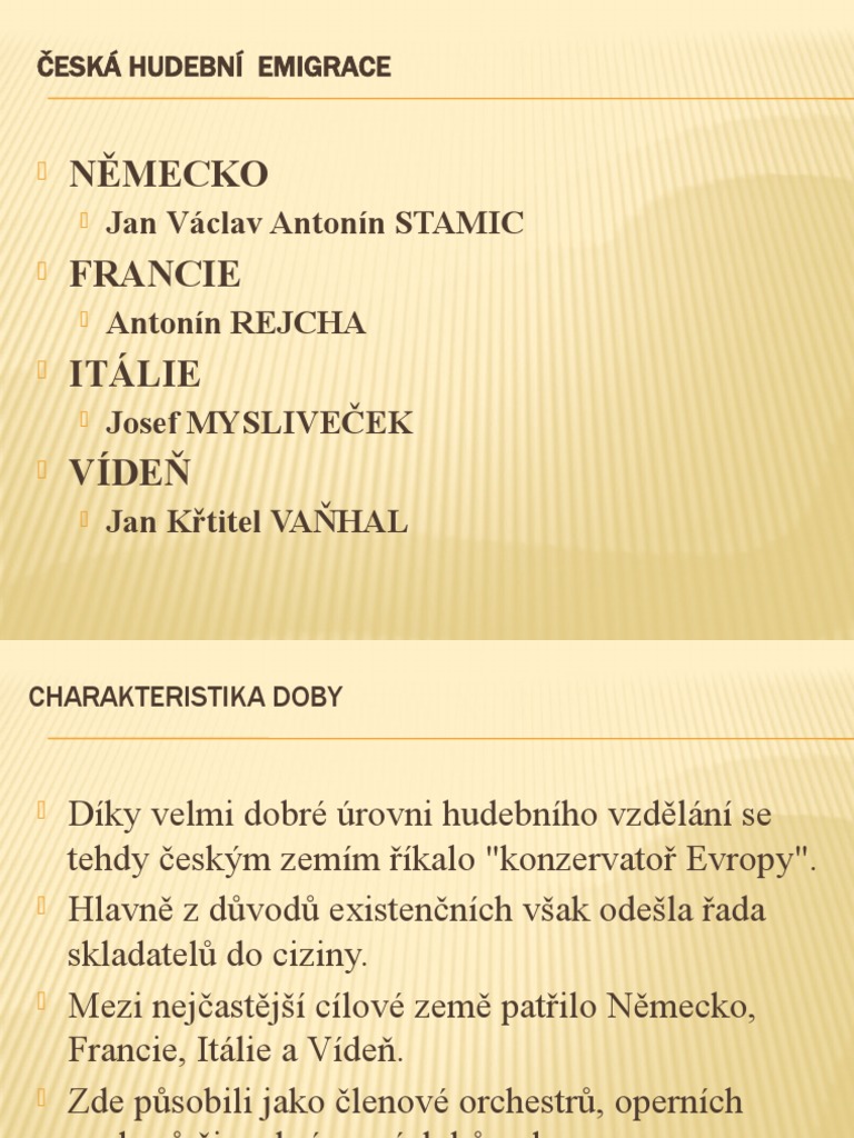 Česká Hudební Emigrace | PDF