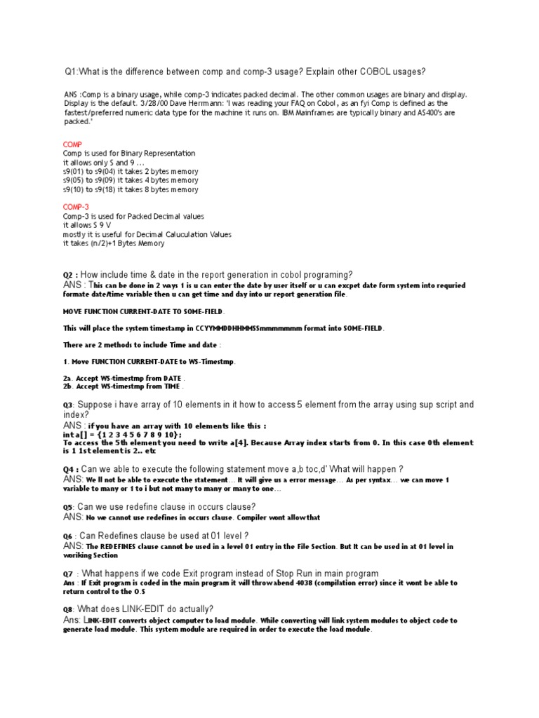 Cobol | Download Free PDF | Parameter (Computer Programming) | Subroutine Cobol | Download Free PDF | Parameter (Computer Programming) | Subroutine