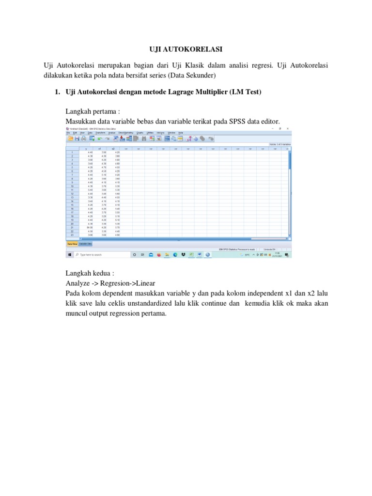 Uji Autokorelasi | PDF