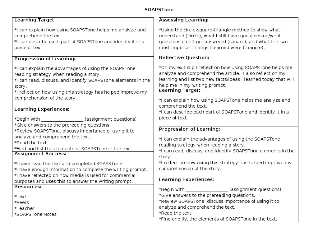 Mastering SOAPSTone for Analysis | PDF | Reading Comprehension ...